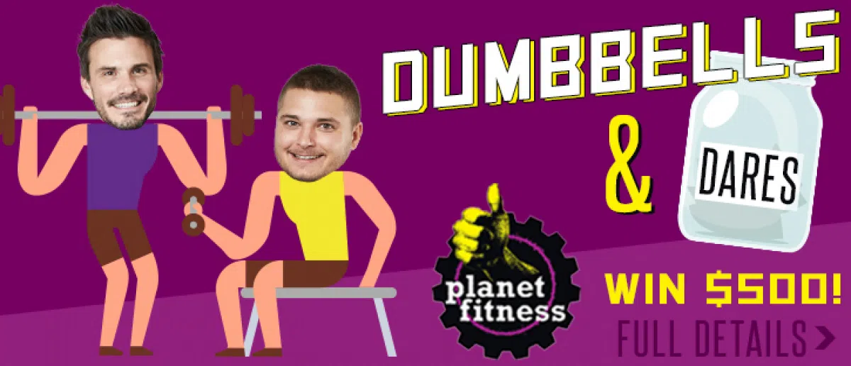 CONTEST: Jake & Tanner's Dumbbells and Dares | The #1 Hit Music Station ...