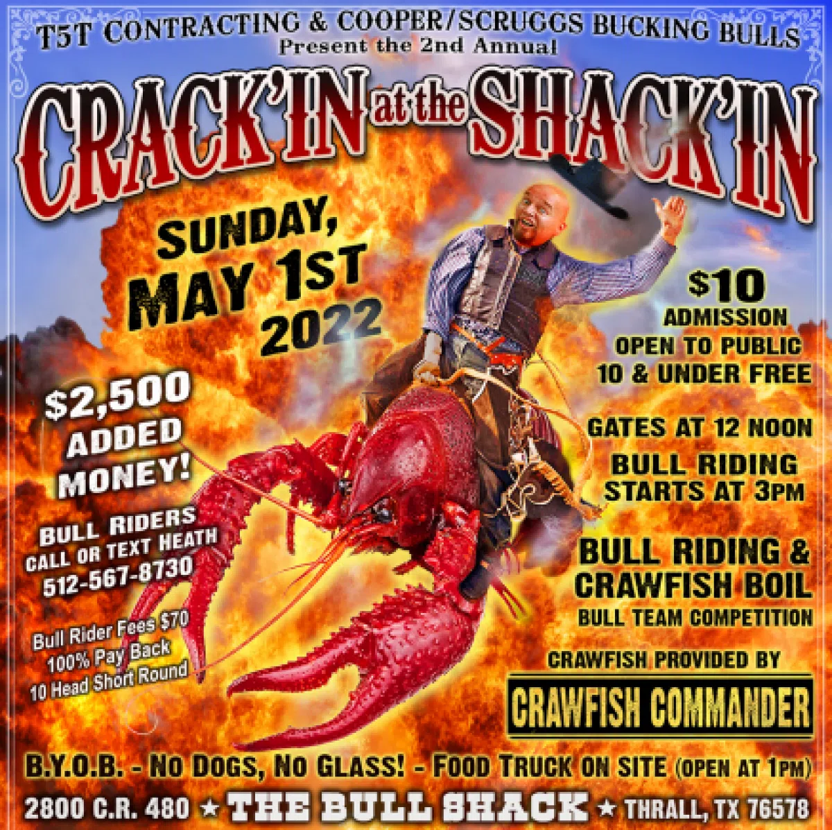 Win A Pair Of Tickets To 2nd Annual Crack'in at the Shack'in Bull ...