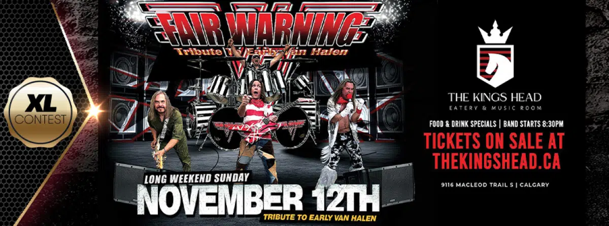 Win Tickets to Fair Warning - Tribute to Early Van Halen | XL 103 Calgary