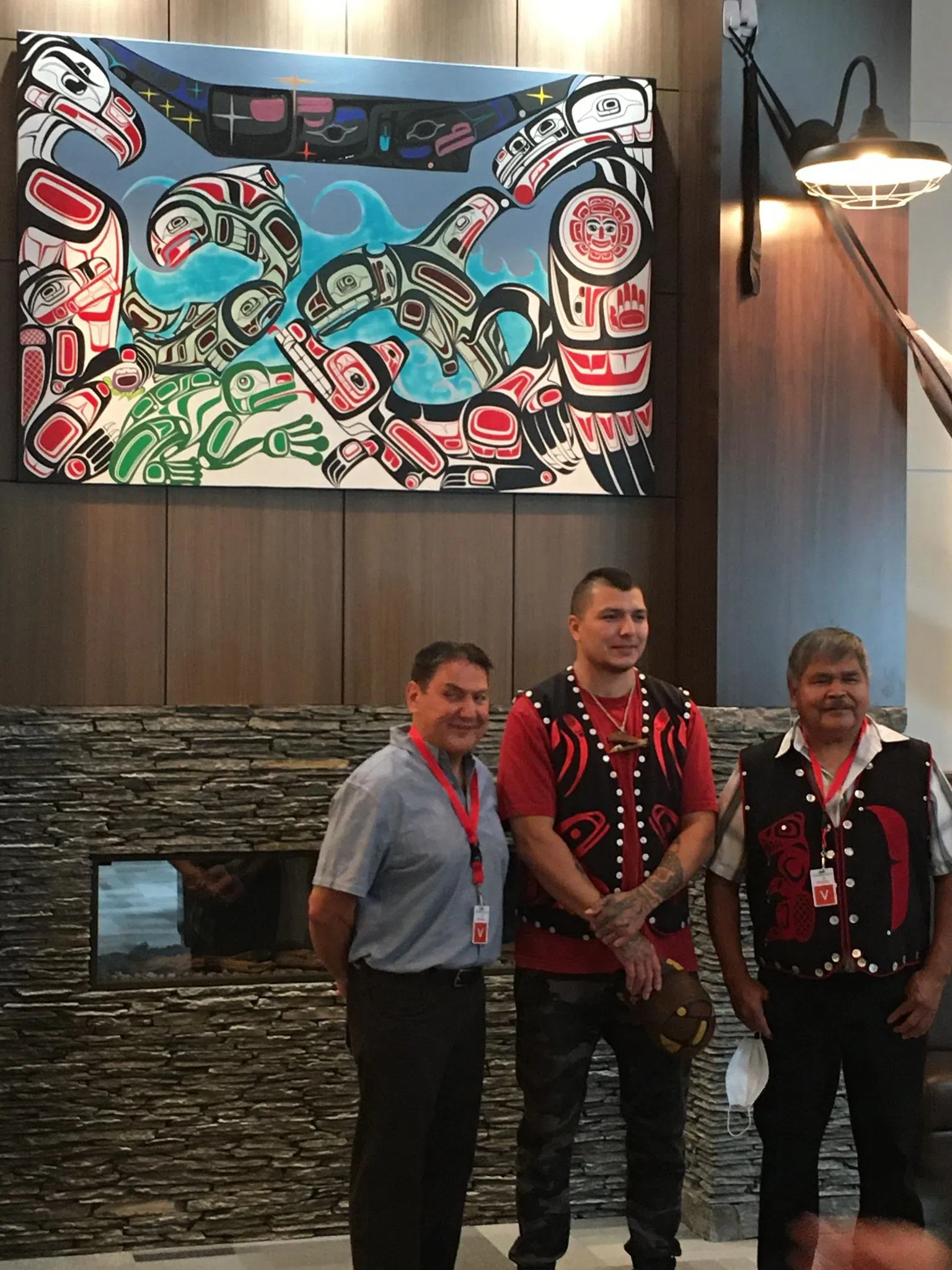 Haisla artist unveils artwork at Cedar Valley Lodge tour | CFNR Network