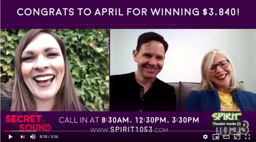 Interview with April, Recent Secret Sound Winner | SPIRIT 105.3