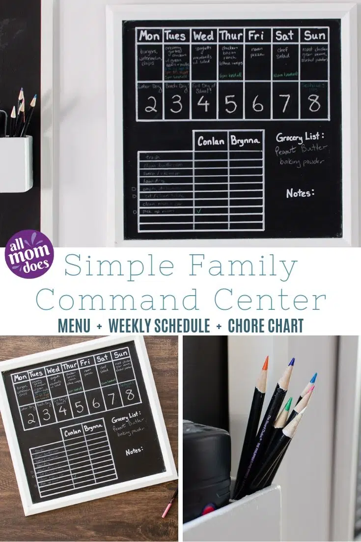 Simple DIY Family Command Center | AllMomDoes