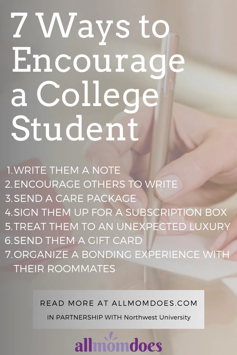 Ways to Encourage Your College Student from Home | AllMomDoes