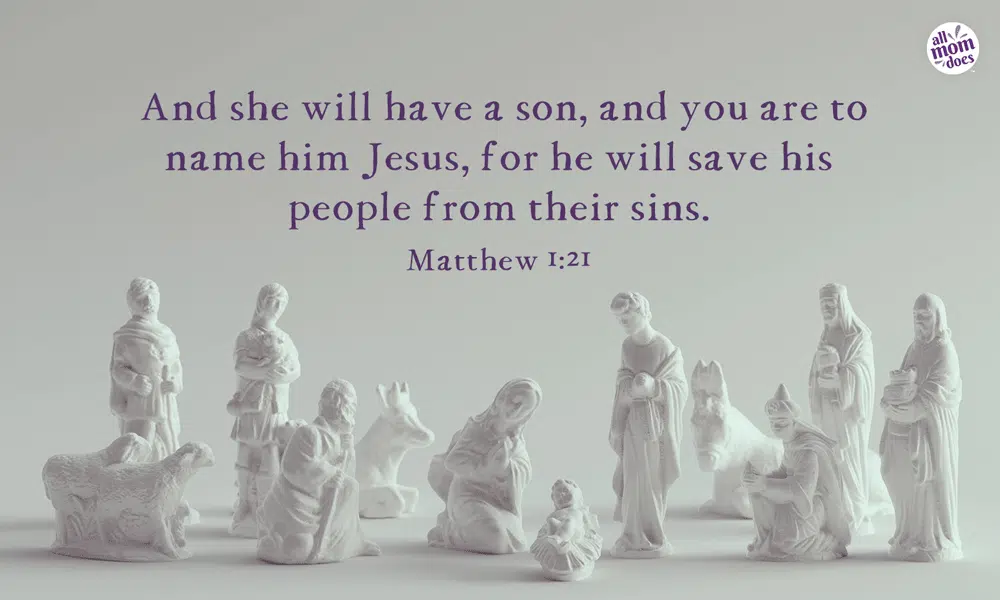 Bible Memory Verse + Coloring Page: Matthew 1:21 | AllMomDoes