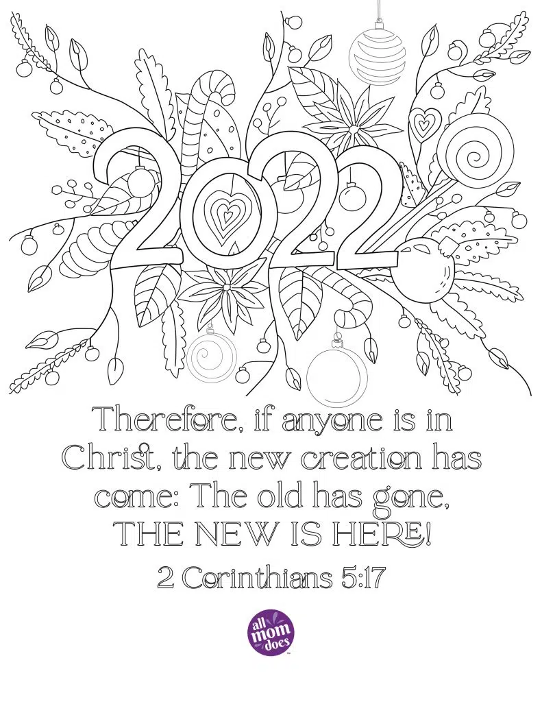 Bible Memory Verse + Coloring Page: 2 Corinthians 5:17 | AllMomDoes