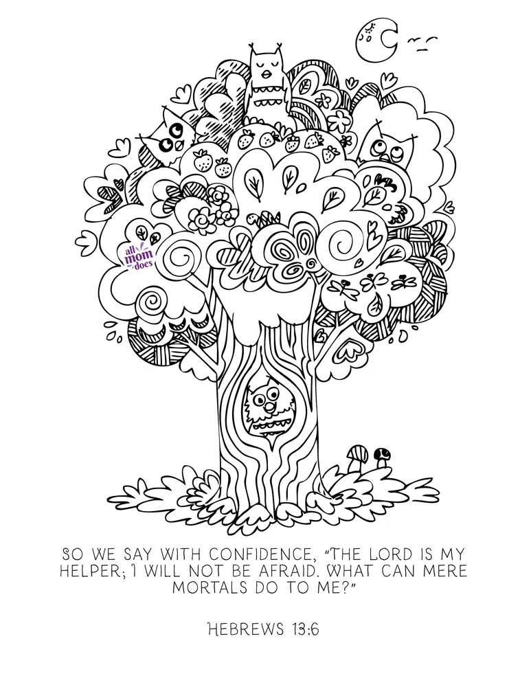 Bible Memory Verse + Coloring Page: Hebrews 13:6 | AllMomDoes