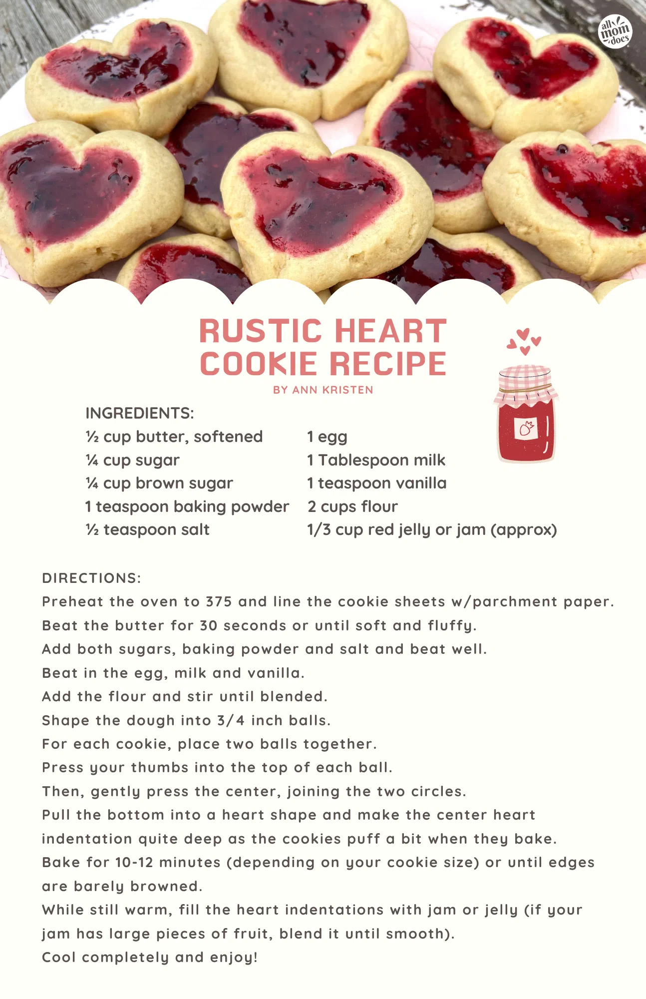 February Cookie of the Month: Rustic Heart Cookies | AllMomDoes