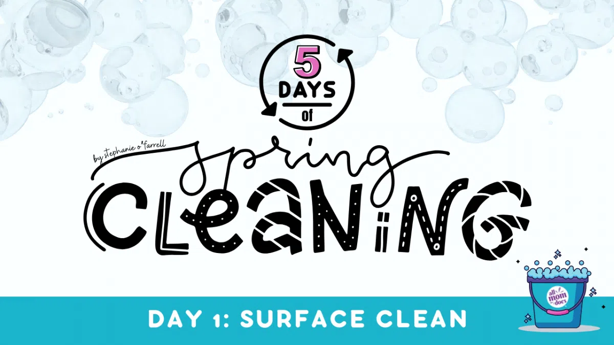 5 Days of Spring Cleaning: Day 1 Surface Clean | AllMomDoes