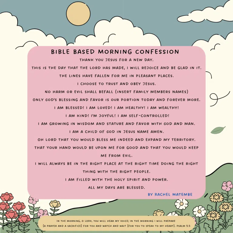 Bible Based Morning Confession for the Family | AllMomDoes