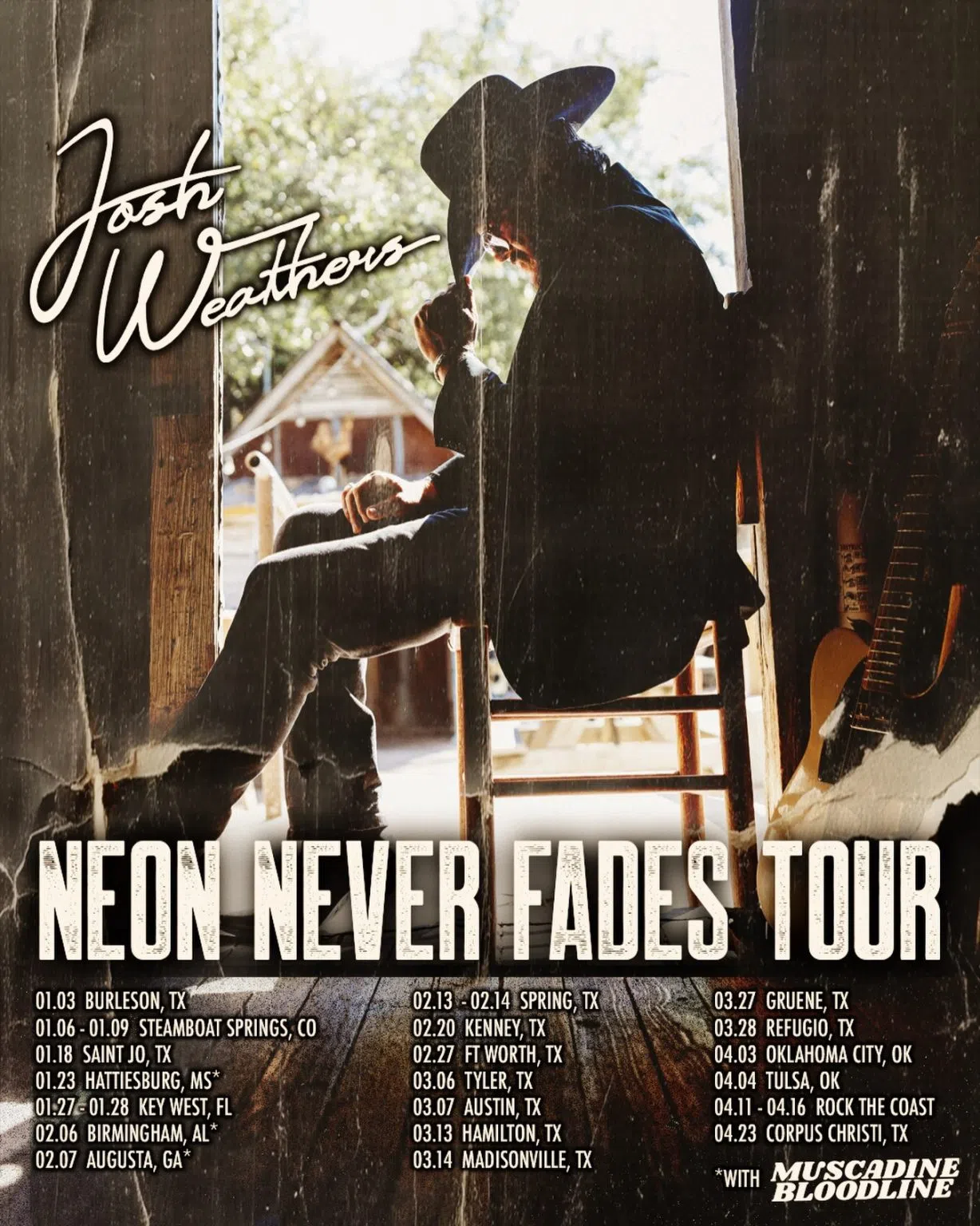 Josh Weathers Announces 2026 “Neon Never Fades Tour” | KOKE FM