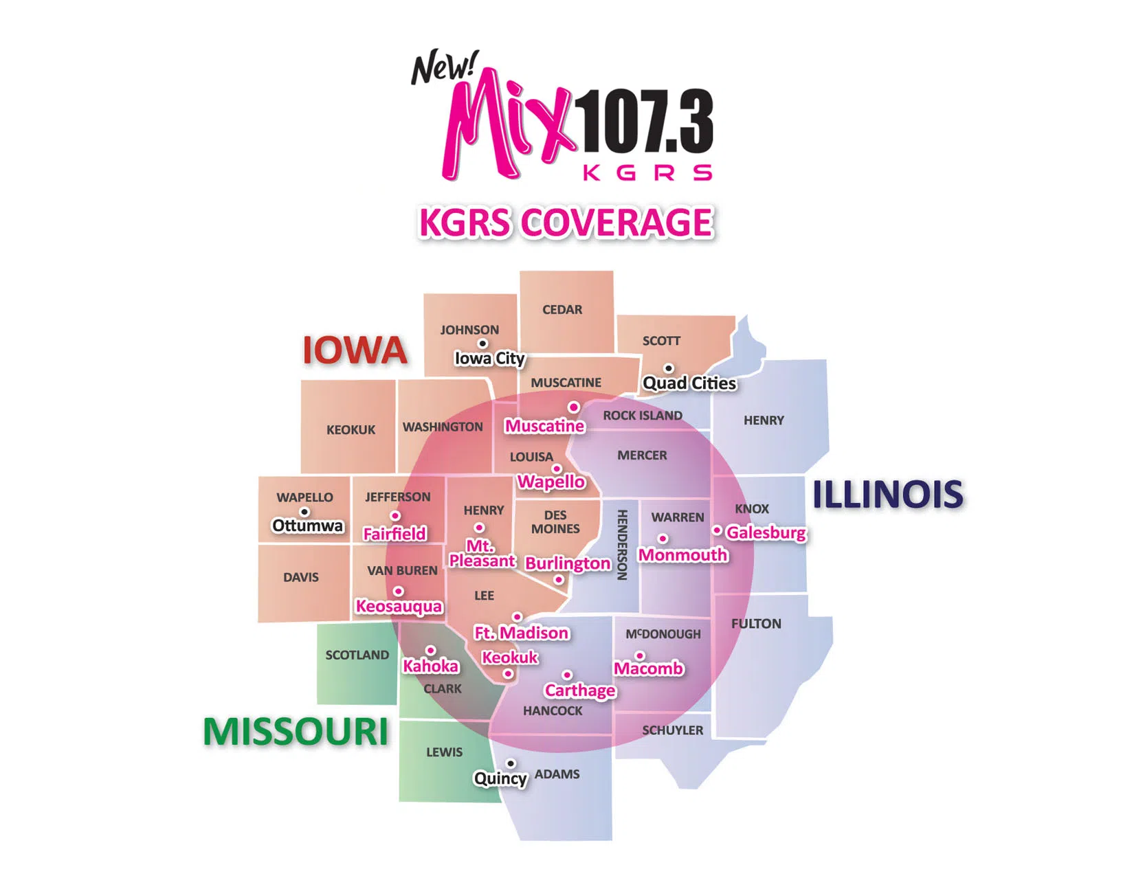 Our Stations | The New Mix 107.3 KGRS