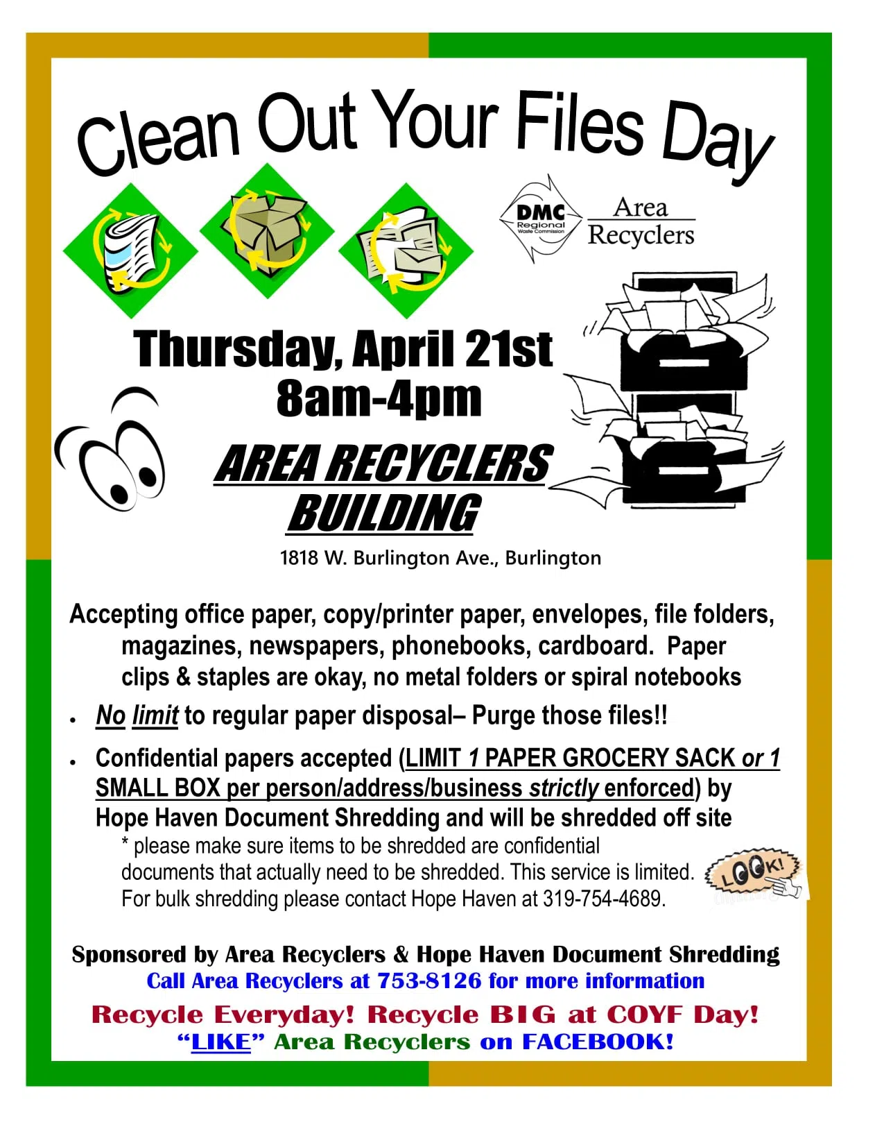 Clean Out Your Files Day | 101.7 The Bull, KBKB-FM Burlington, Iowa