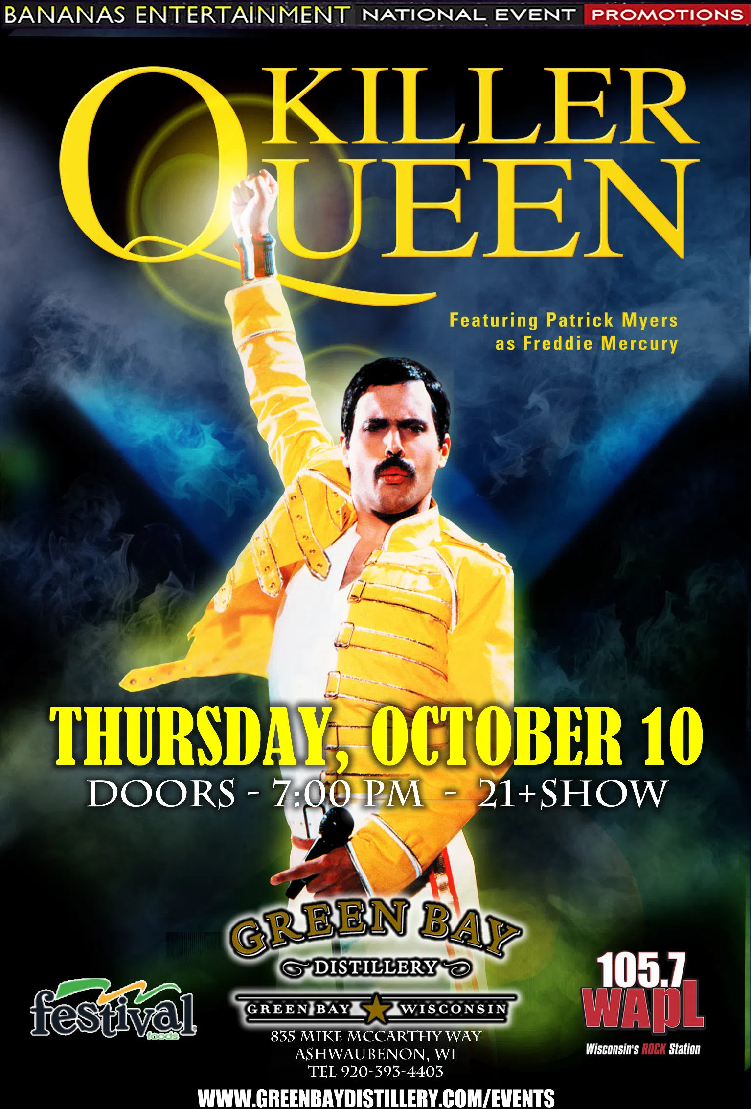 An Evening with Killer Queen featuring Patrick Myers | 105.7 WAPL | The ...