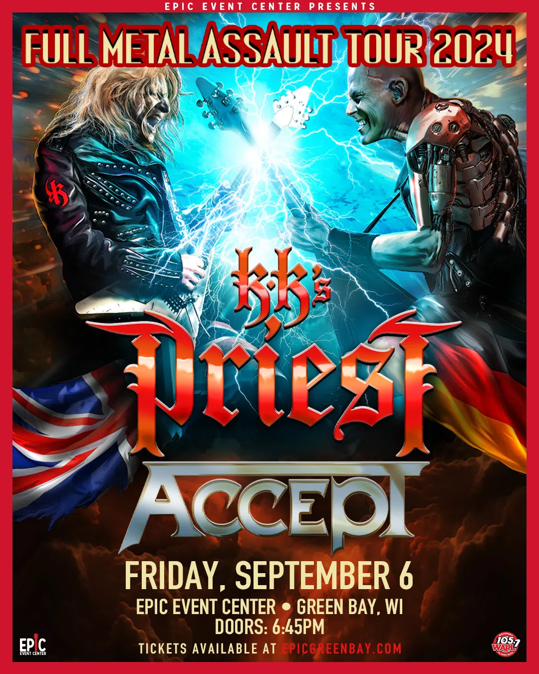 KK's Priest | Full Metal Assault Tour 2024 | 105.7 WAPL | The Rockin' Apple