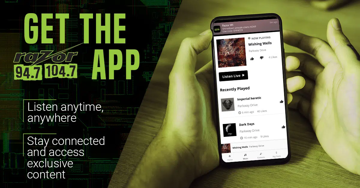 Razor App | Razor 94.7 104.7 - The Cutting Edge of Rock