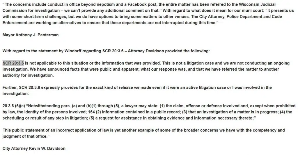 Further fallout from controversy surrounding Kaukauna municipal judge | WHBY