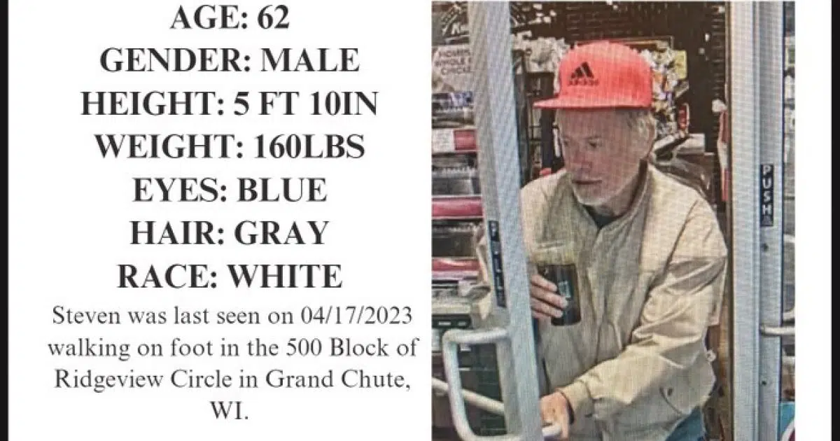 Grand Chute Police looking for information on a missing man | WHBY