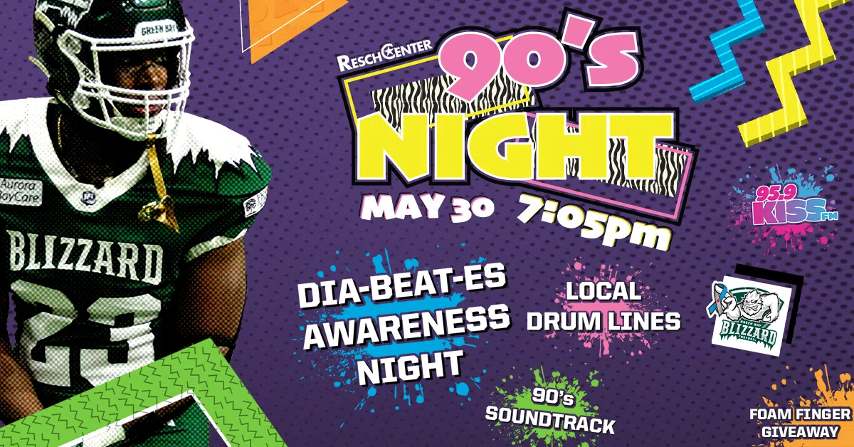 CONTEST: Green Bay Blizzard 90s Night + Diabetes Awareness Night | The ...
