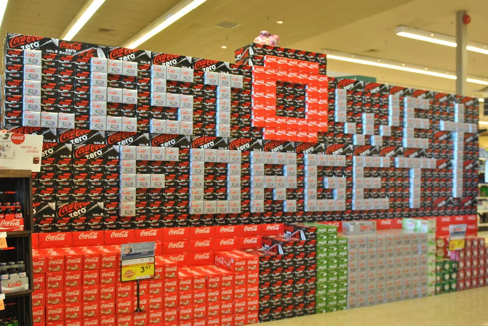 Coca Cola wall built up for Remembrance Day in P.A. | paNOW