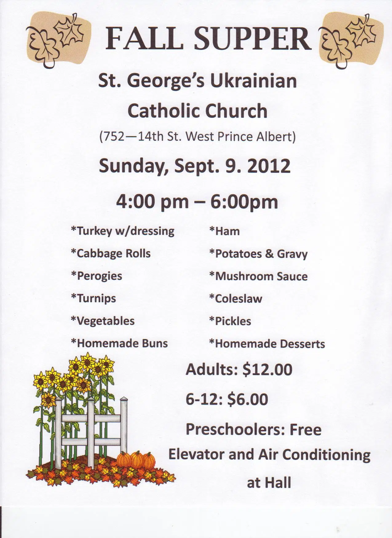 Fall Supper at St. George’s Ukrainian Church | paNOW