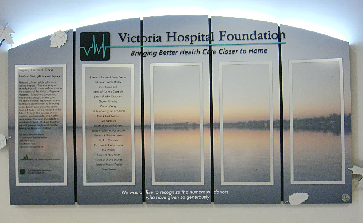 Victoria Hospital Foundation unveils new donor display | paNOW