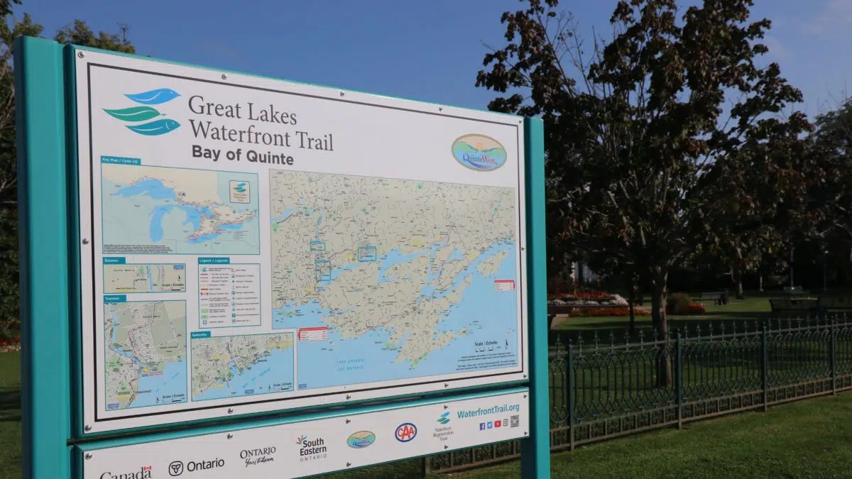 Map of the Great Lakes Waterfront Trail posted in Quinte West | 91X FM CJLX