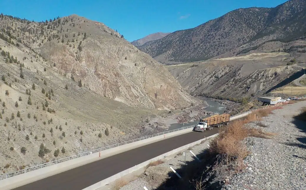 Slope stabilization work at Ten Mile Slide on Highway 99 near Lillooet ...