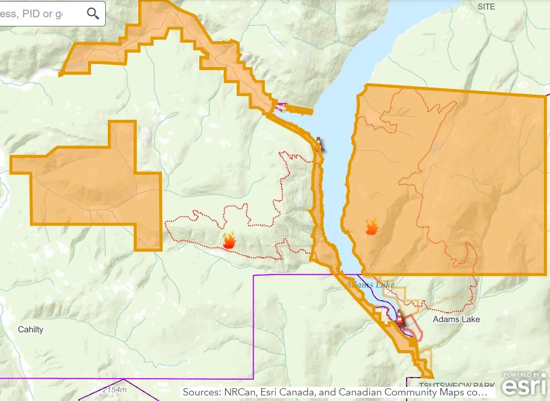 UPDATE – Evacuation orders near Adams Lake rescinded by TNRD, CSRD ...