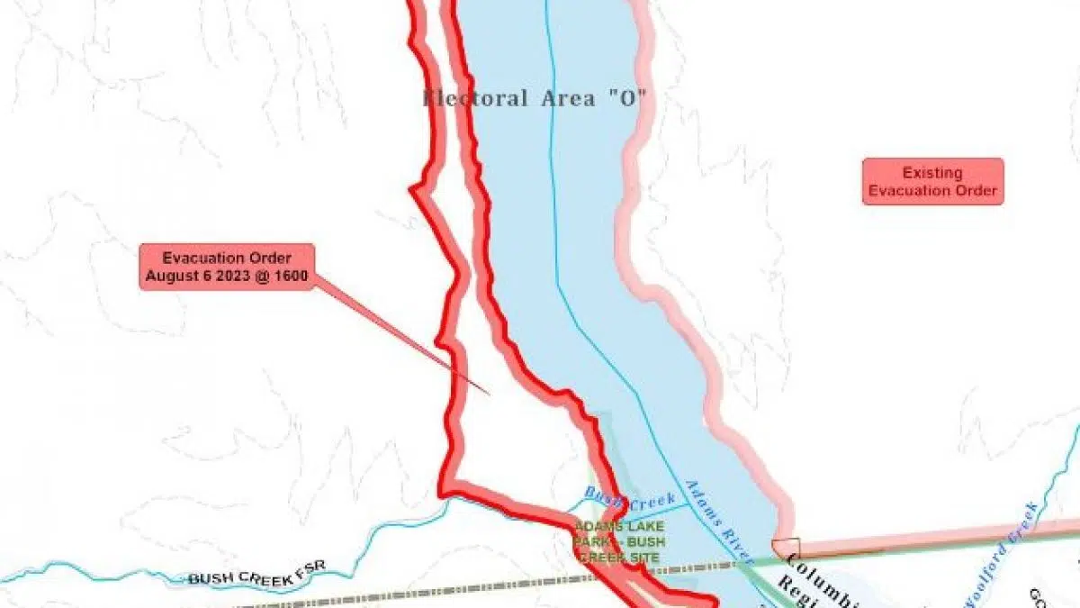 TNRD issues evacuation order for 13 properties due to Bush Creek East ...