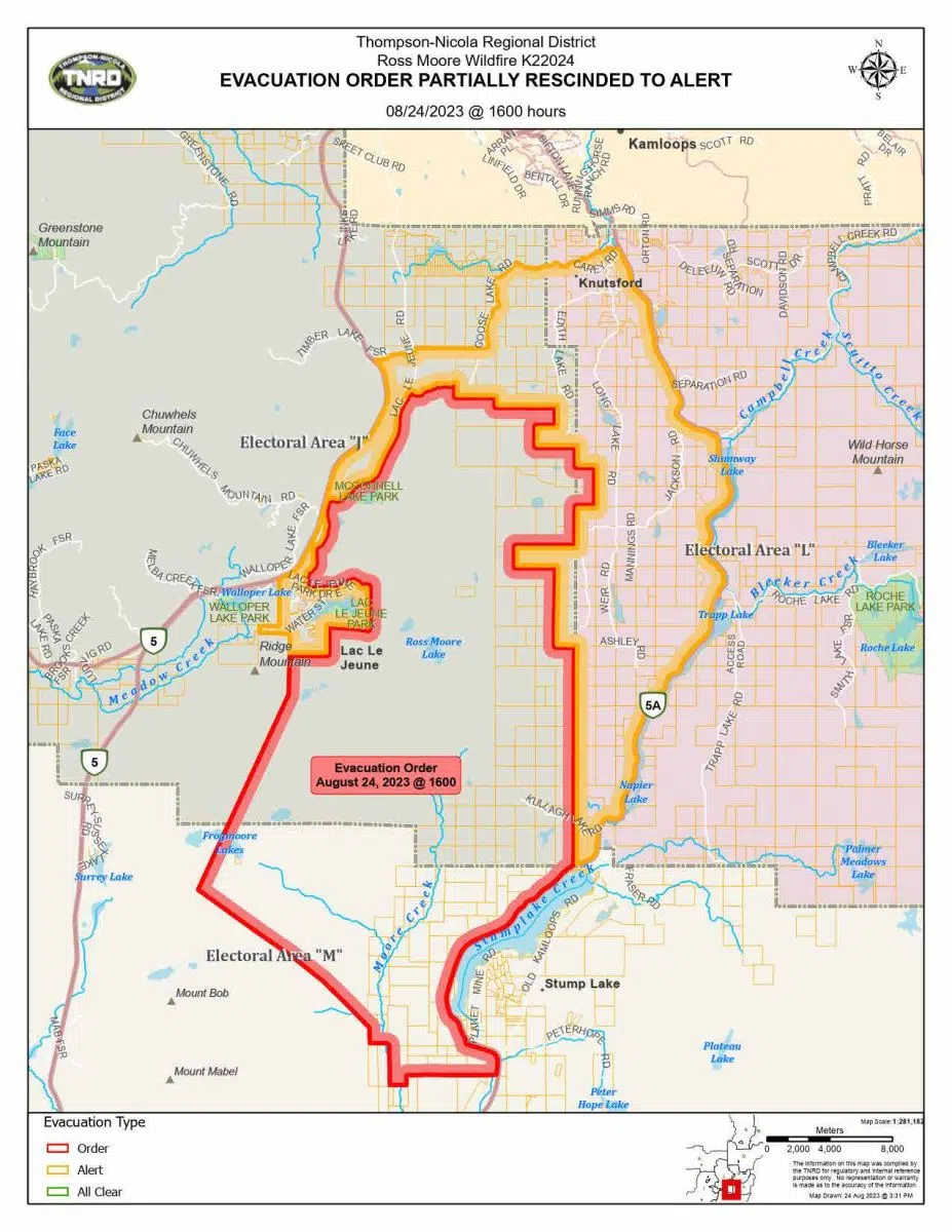TNRD partially rescinds Evacuation Order for Ross More Lake wildfire ...