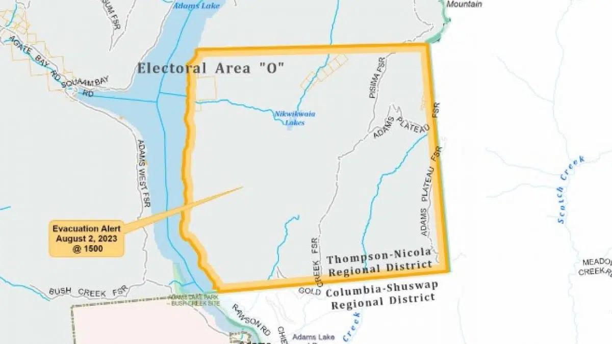 TNRD issues evacuation alert for one property near Lower East Adams ...