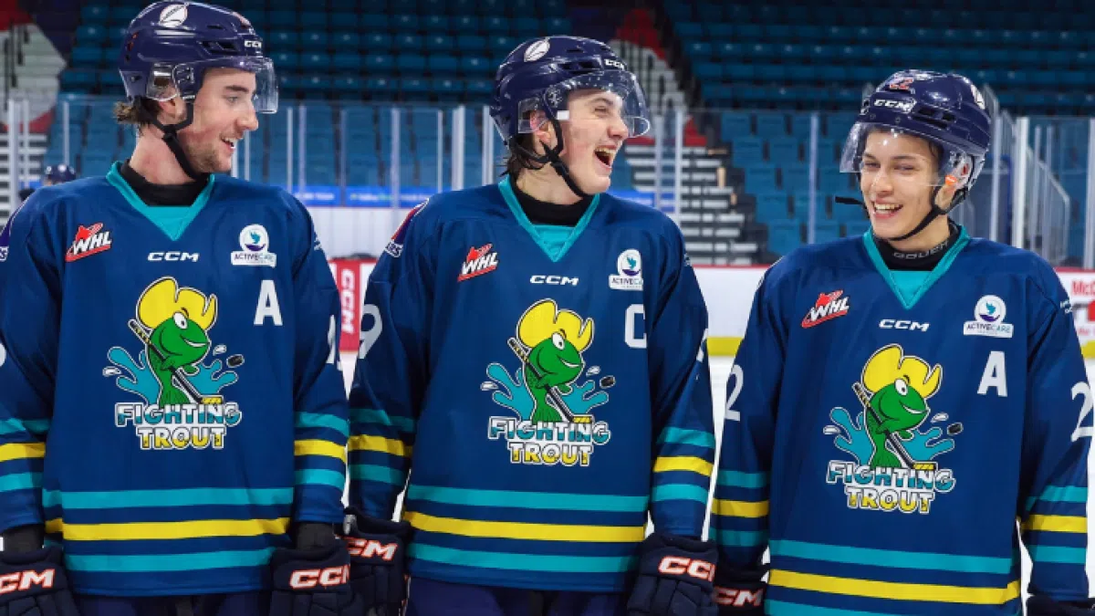 Kamloops Blazers using Kami The Fish as part of “Fighting Trout,” one ...