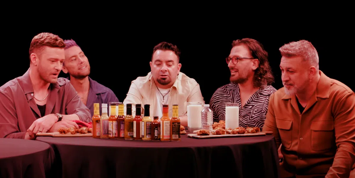 Nsync Back Together For The Hot Ones Wings Challenge 1013 The River