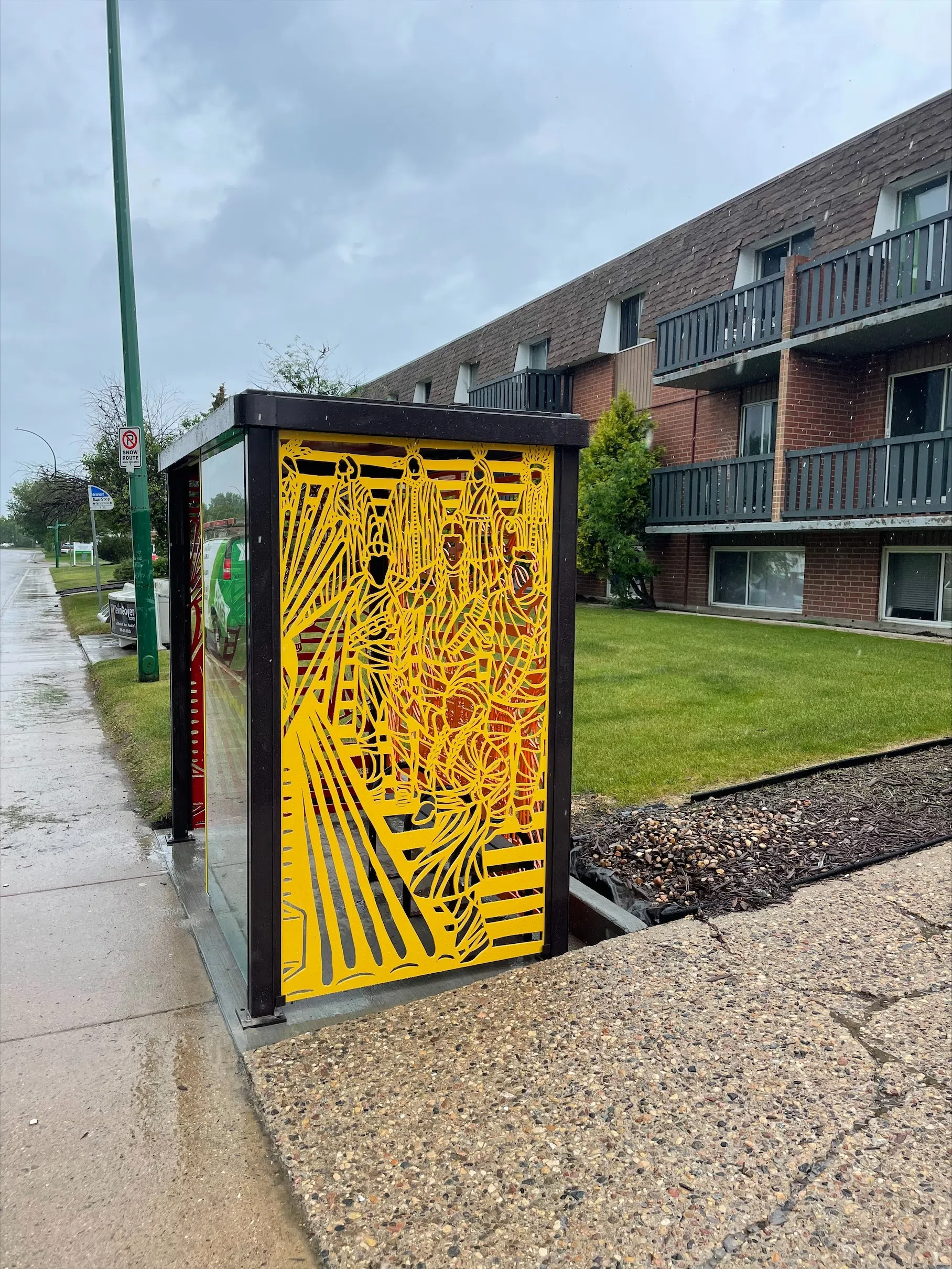 Bus shelter artwork depicts the story of Indigenous people | Country ...