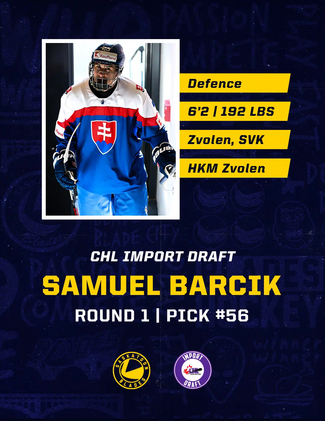 Blades Add to Blueline With Barcik Selection in CHL Import Draft ...