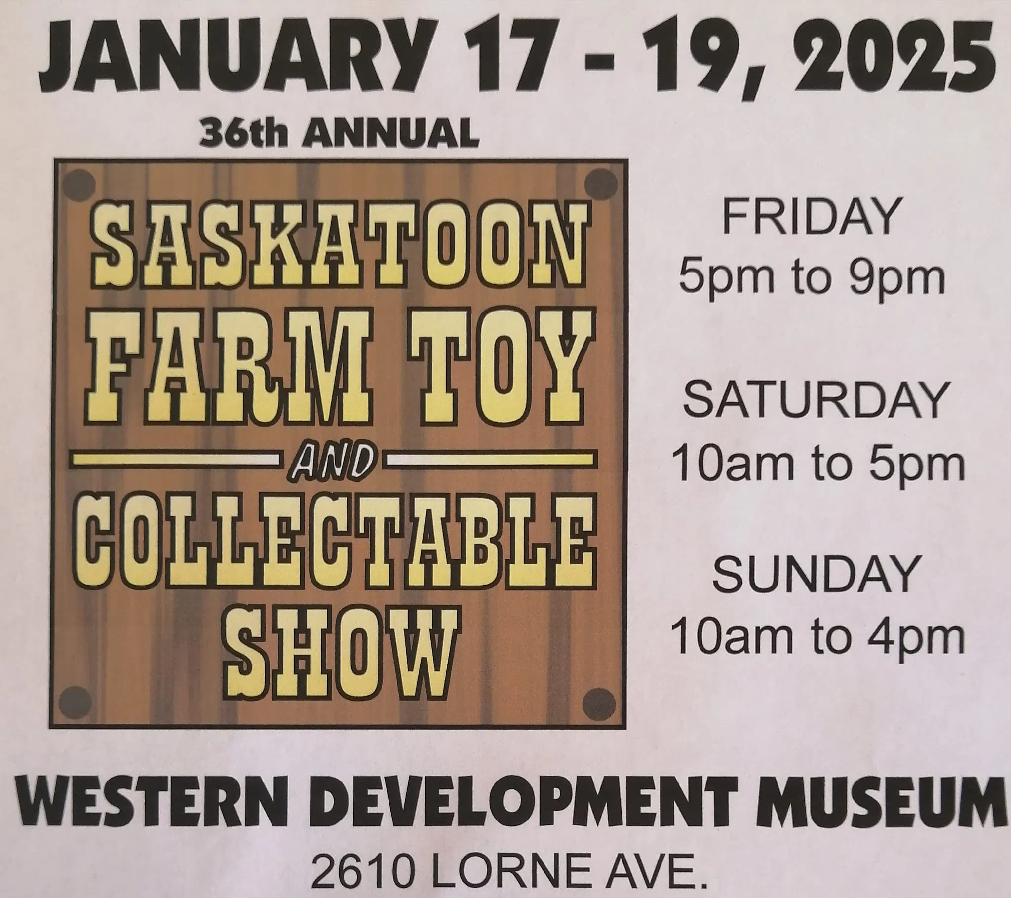 Saskatoon Farm Toy & Collectable Show | Country 600 CJWW