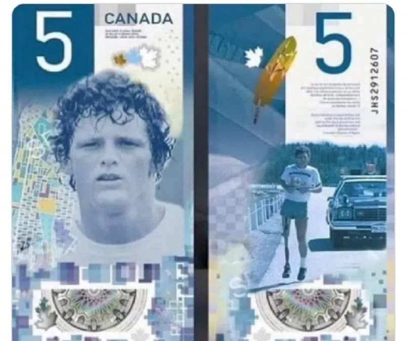 Terry Fox will grace Canada’s $5 bill | Country 600 CJWW