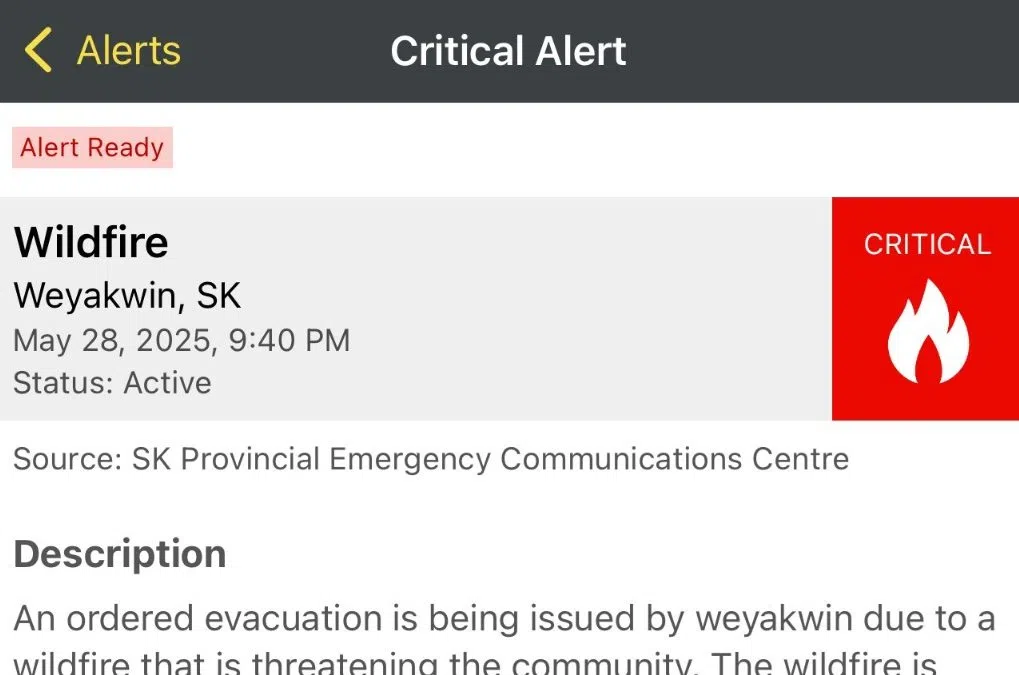 Emergency evacuation of Weyakwin | Country 600 CJWW