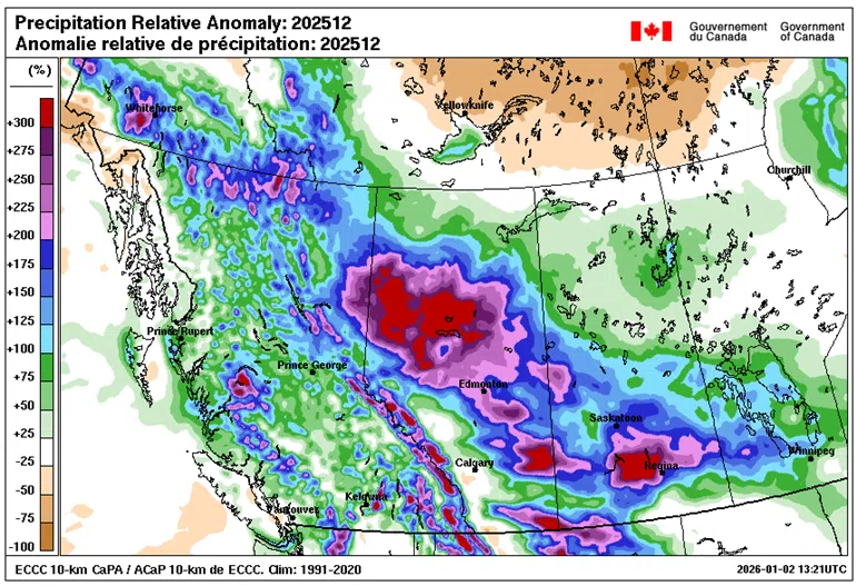 Several Alberta clipper systems deliver above average December snowfall ...