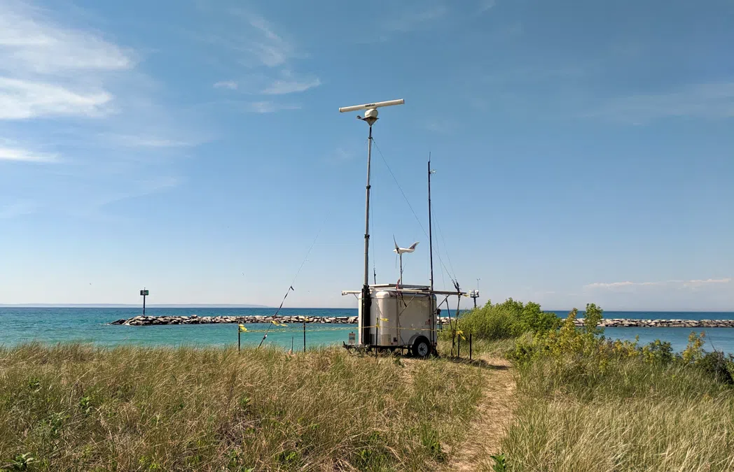 Army Corps Instaling Radar Monitoring System In Manistique Harbor ...