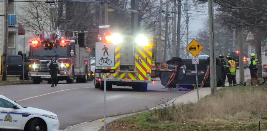 Man Hurt After Car Flips Over In Moncton | 91.9 The Bend