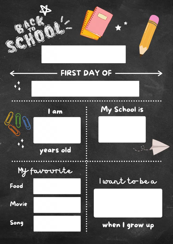 Back To School – First Day Printable | Country 100.7