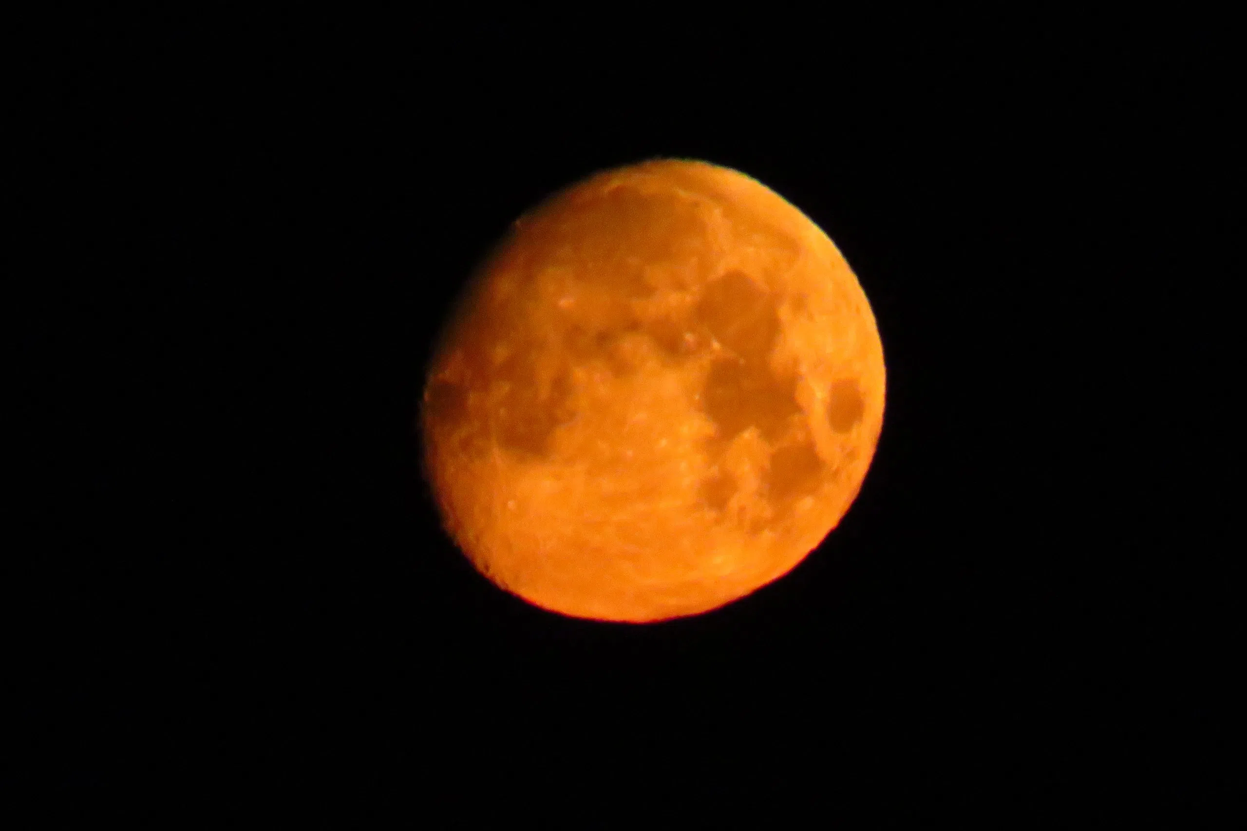 Orange moon over Miller Bay | CFOB 93.1 The Border
