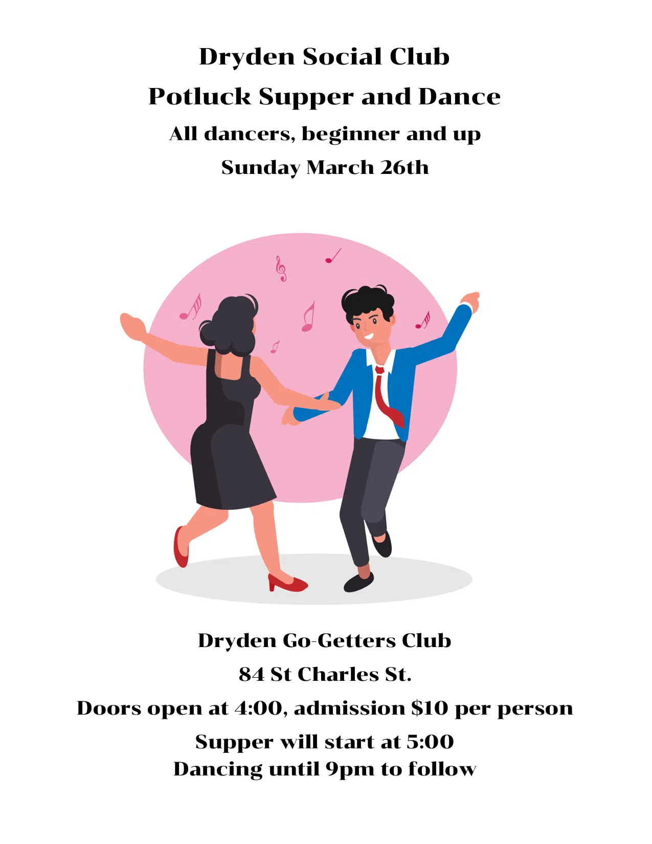 Dryden Social Club Potluck Dinner and Dance | CKDR