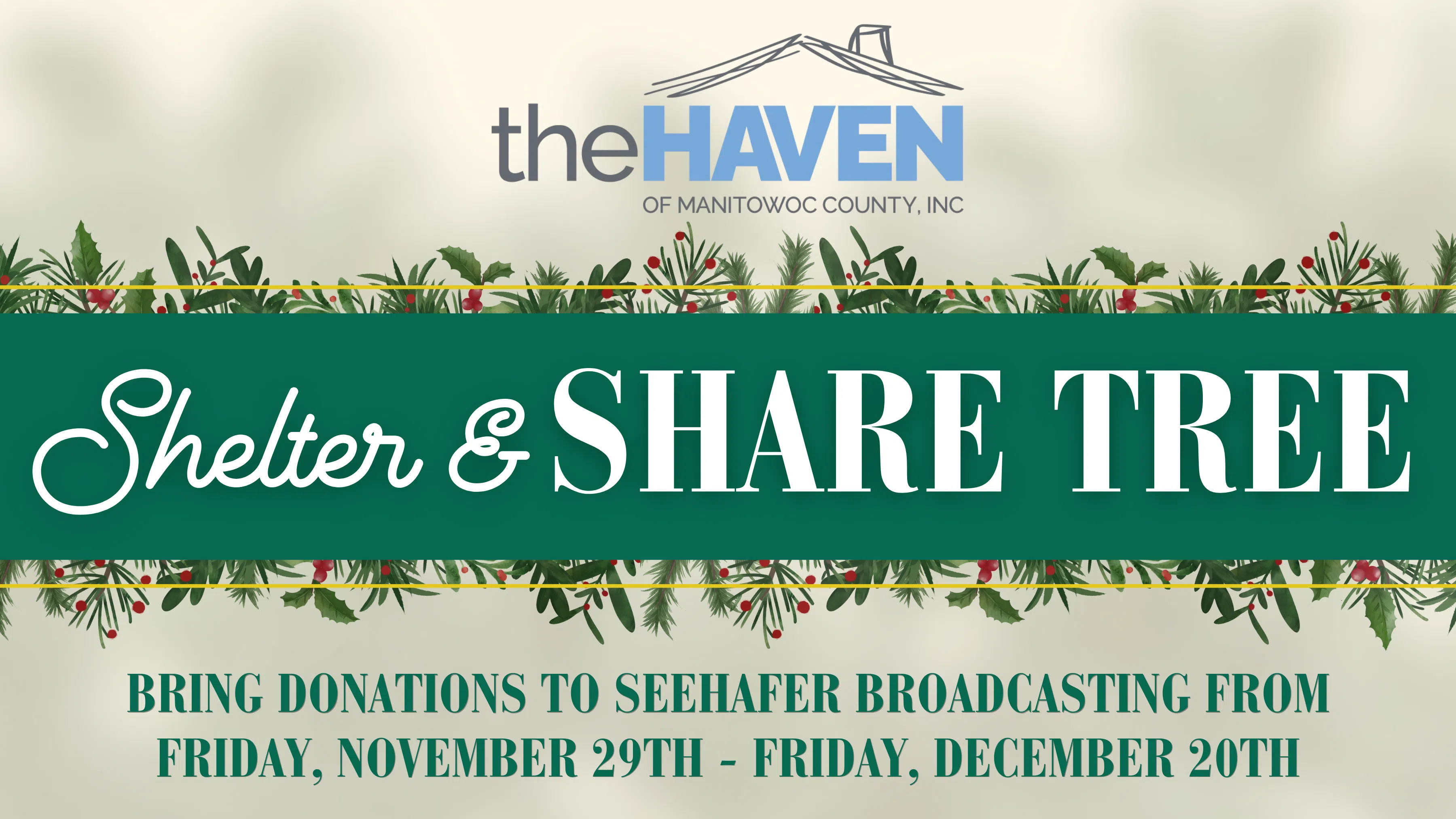 Seehafer Broadcasting Kicks Off Giving Tree Collection for The Haven ...