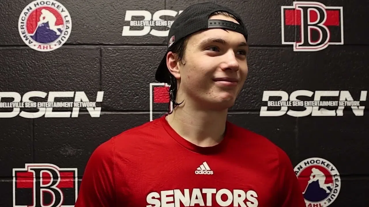 Sean Kelly & Mariam Serkal catch up with Belleville Sens goalie Jackson ...