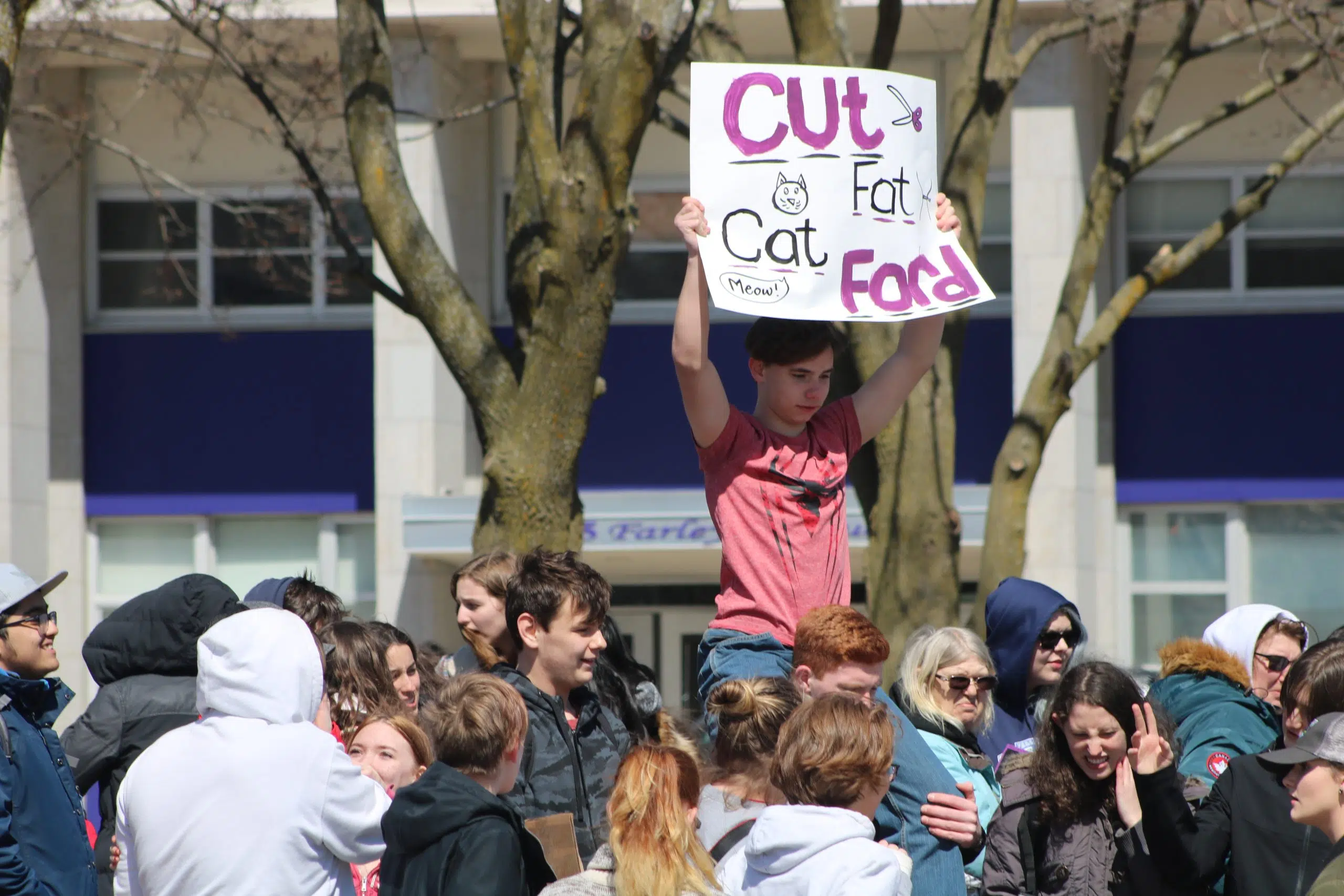 Quinte Region high school students protest education cuts | Quinte News