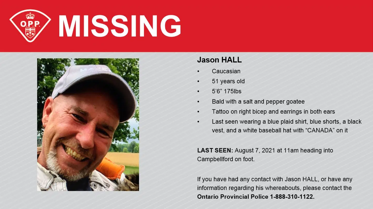 Northumberland OPP searching for missing man last seen in Campbellford ...