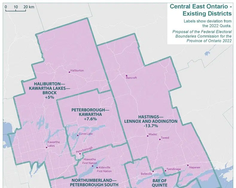Changes proposed to federal riding boundaries | Quinte News