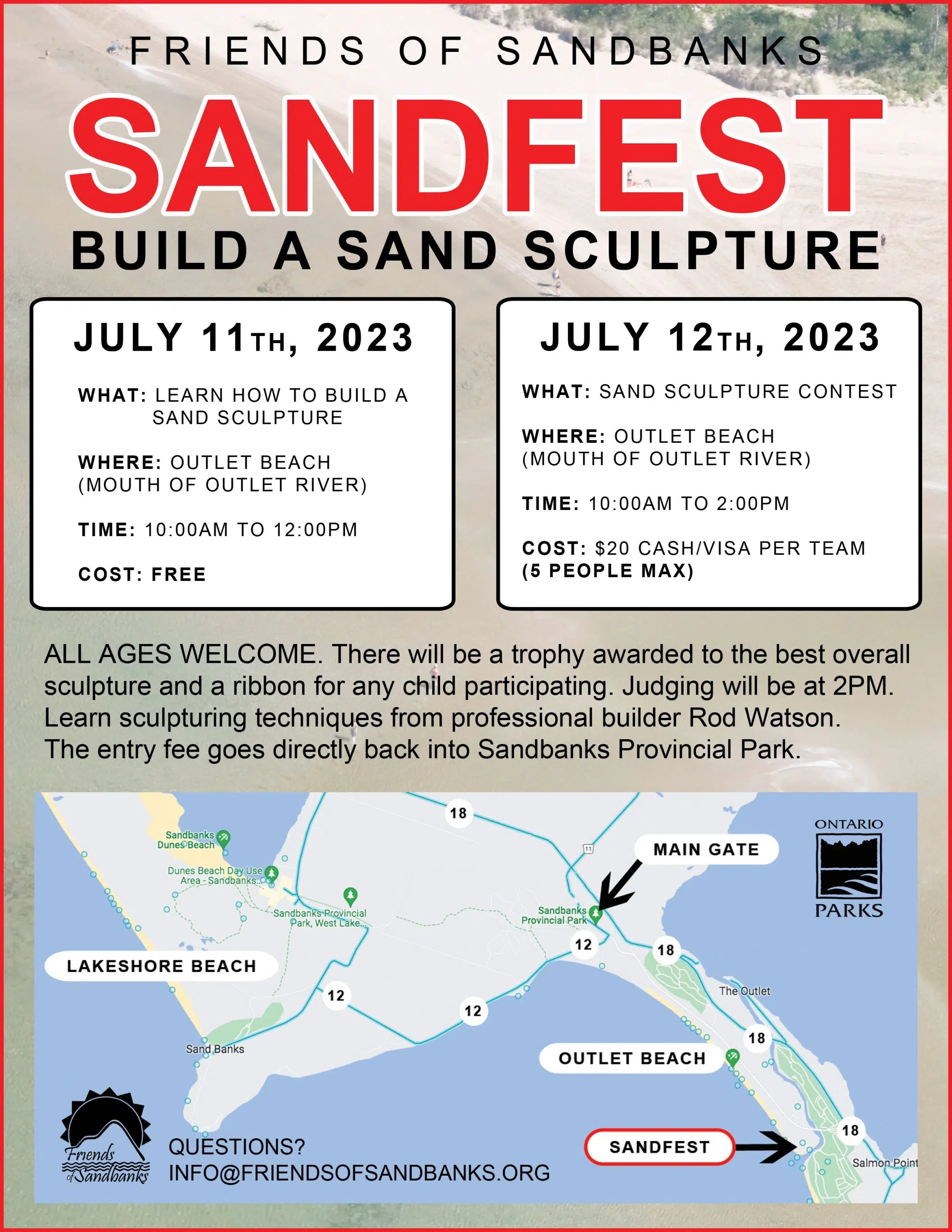 SANDFEST coming to Sandbanks | Quinte News